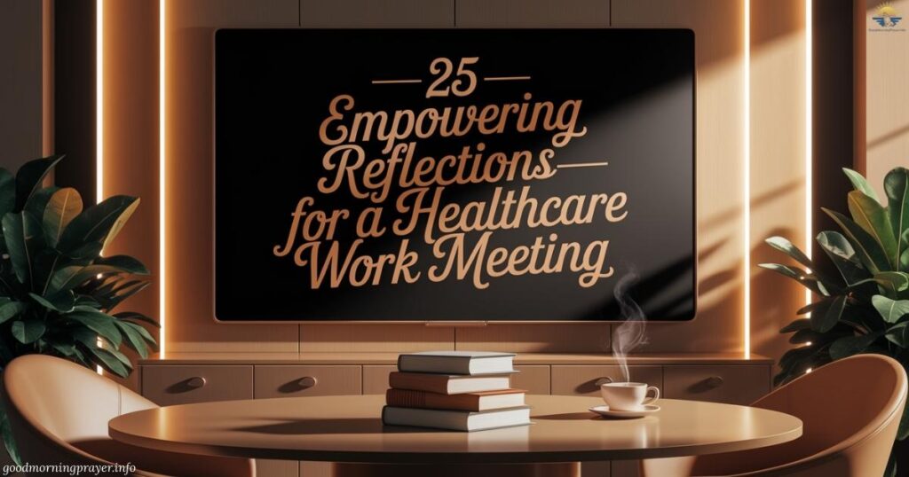 25 Empowering Reflections for a Healthcare Work Meeting